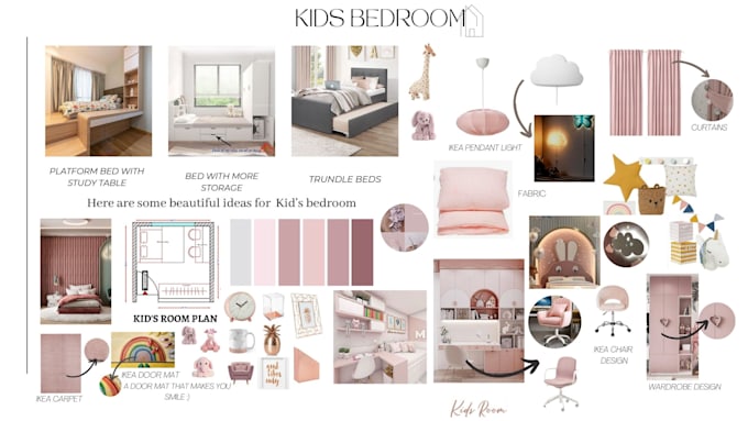 Do interior design mood board, floor plans by Sejlrathod | Fiverr