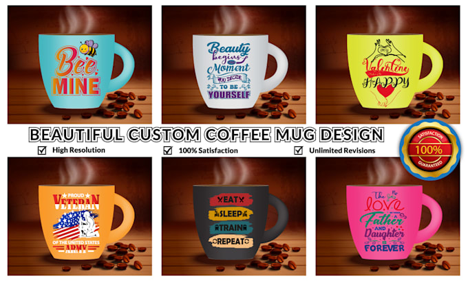 Awesome, custom coffee mug and beautiful cap design by Apurba0321 | Fiverr