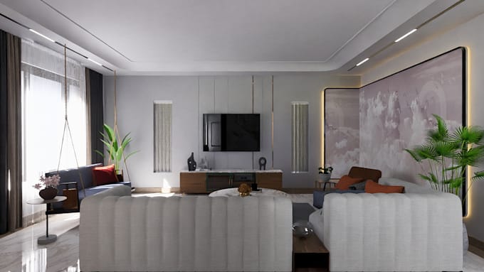 Create hyper realistic interior renders by Tluangpuii_k | Fiverr
