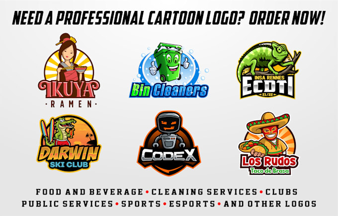 Design awesome logo based on cartoon characters or mascots by Ark_him ...