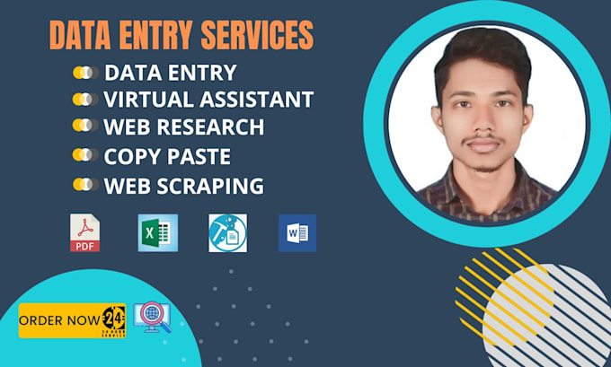 Do data entry, virtual assistant, excel and copy paste work by Imonahd | Fiverr