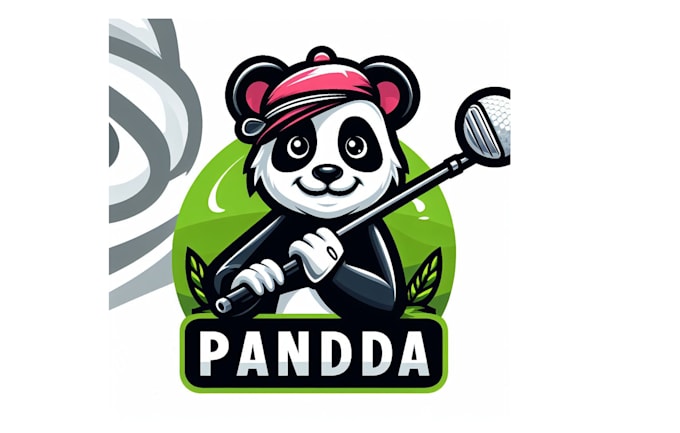 Make panda playing golf mascot logo design in very short time by Dwob ...