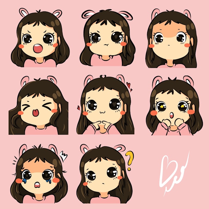 Customized twitch sticker set for you by Angelicajoy24 | Fiverr