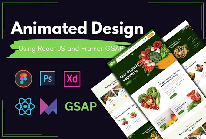 Design animated website with reactjs Design animated website with reactjs