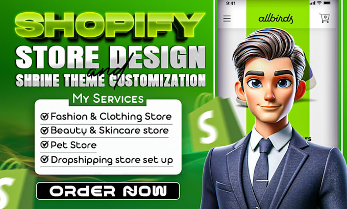 Create shopify store, debutify, impulse, ella, shrine theme ...