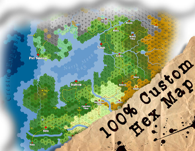 Create a custom hex map for your world by Forkcity | Fiverr