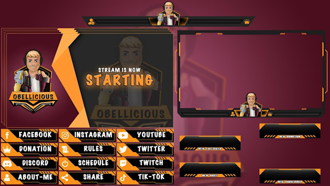 Make logo, banner, overlay, emotes 2d and 3d models by Saeedkhno110 ...