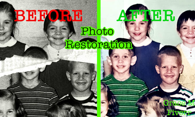 Restore old photos and pictures by Mendo_graphics | Fiverr