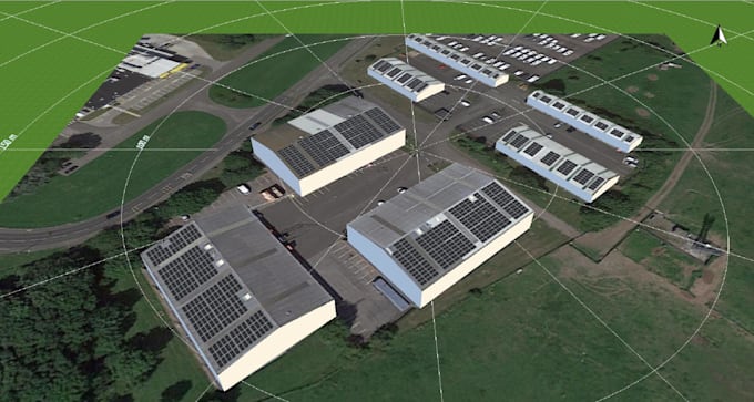 Fully design a 3d commercial solar pv proposal including roi by Jax ...