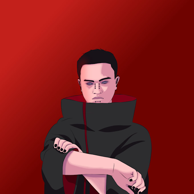 Illustrate stunning portraits turn yourself into pain akatsuki by ...