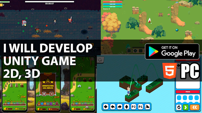 Develop game in unity for android, web, pc by Amfich | Fiverr