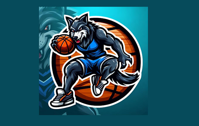 Make wolf playing basketball mascot logo design with new concepts by Pfokn_pefon | Fiverr