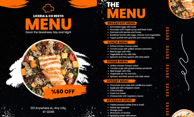 Create a custom menu design, restaurant menu and food menu by Lmuzamil ...