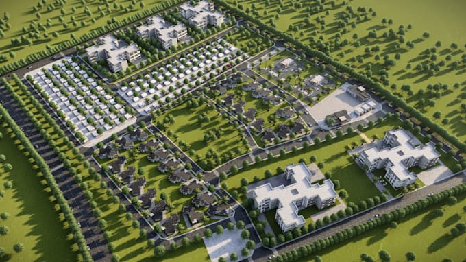 Design render master plan site plan in 3d by Zainabmalik696 | Fiverr