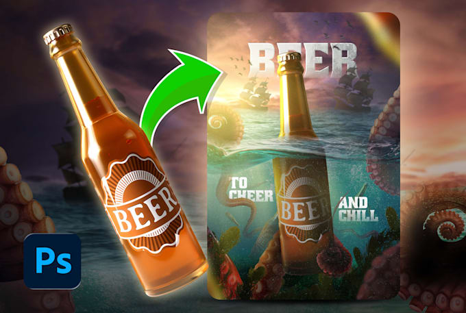 Product manipulation composition, poster design by Emon_22 | Fiverr