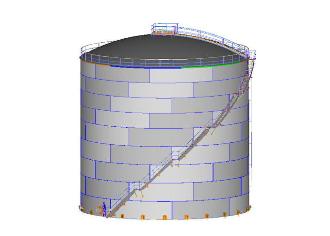 Concevoir et dessiner un réservoir de stockage, un récipient sous ...