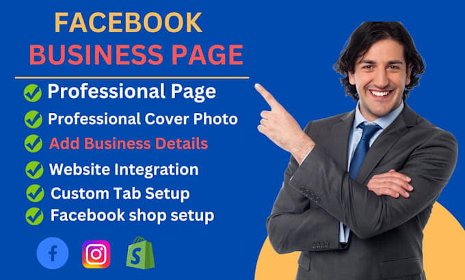Create setup and design professional facebook business page by ...