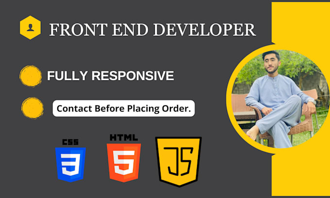 Be Your Front End Developer Using Html Css And Javascript By 1412