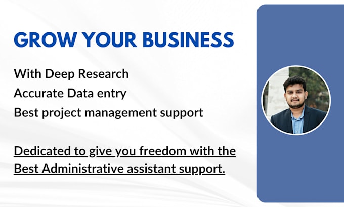 Do web research, data entry, admin support work by Emonzamanit | Fiverr