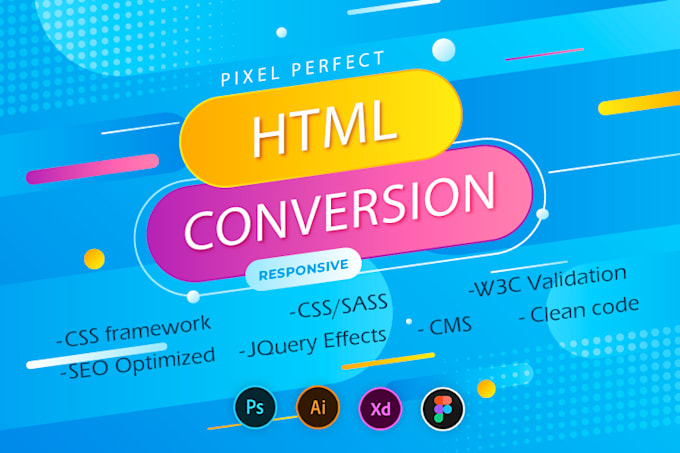 Convert Figma Xd Psd To Html Css Using Bootstrap Or Tailwind By