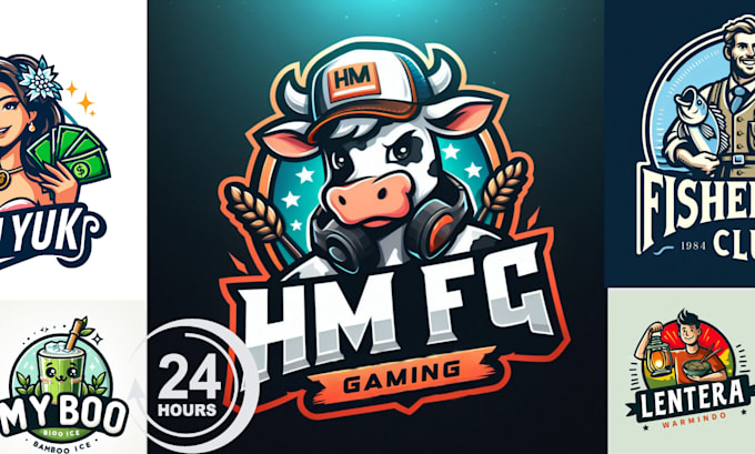 Make cartoon, youtube, mascot logo caricature, design by Wafinvs | Fiverr
