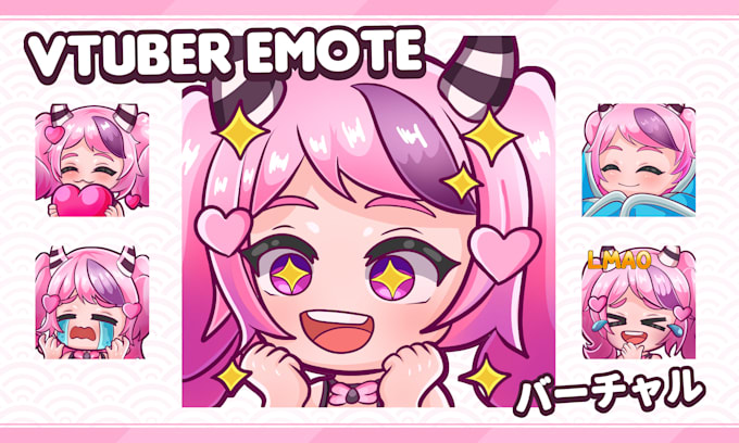Create kawaii cute emote for vtuber by Ibnuhawari | Fiverr