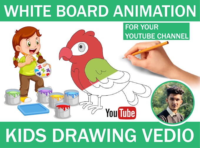 Create kids learning coloring pages drawing vedio for your youtube ...