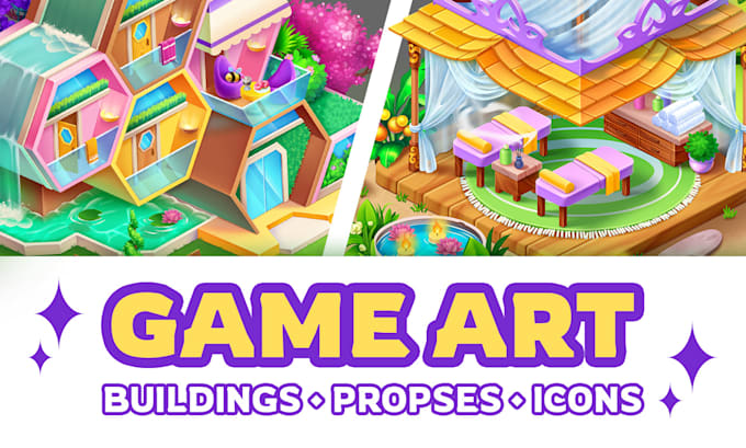 Create 2d isometric arts and vector illustrations by Polinadzuba | Fiverr