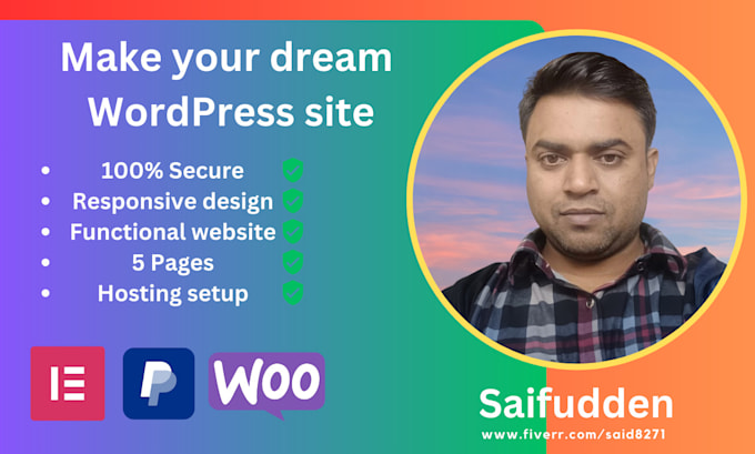 Design and develop wordpress website fully responsive by Said8271 | Fiverr