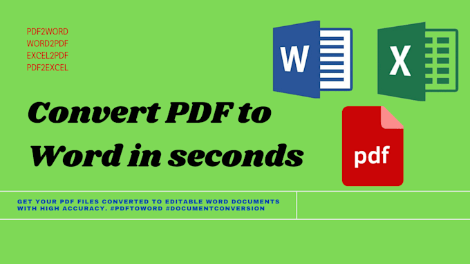 Convert pdf to word,excel and jpg or png formats by Shahidbashir998 ...