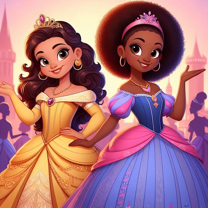 Create a portrait in disney princess style by Vlamuito | Fiverr