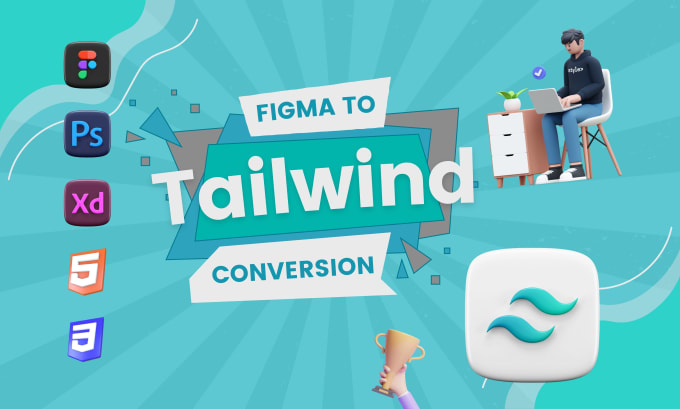 Convert the figma design to html css using tailwind css by ...
