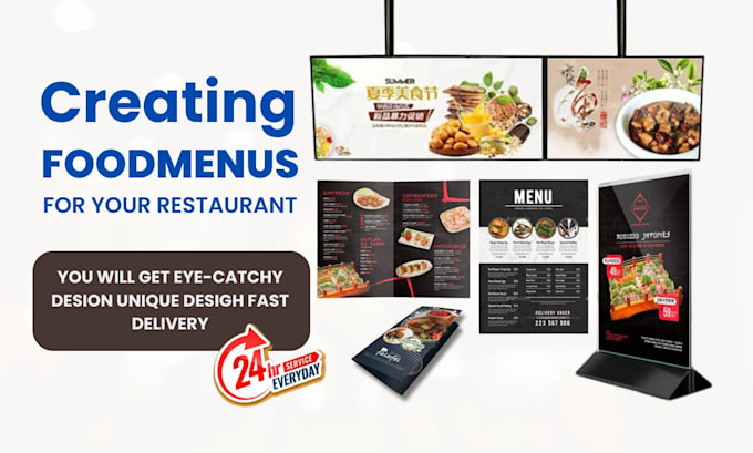 Design editable restaurant menus for digital and print by Saqibshery1 ...