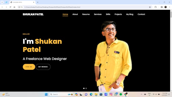 Do portfolio in html and css by shukan patel by Shukan0049 | Fiverr