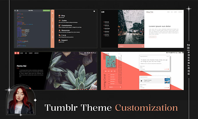 Customize your tumblr theme with html, css and js by Naarassusi92 | Fiverr