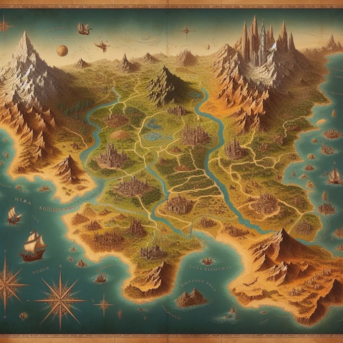 Do a fantasy world map for dnd, books, rpgs, etc by Hephziban | Fiverr