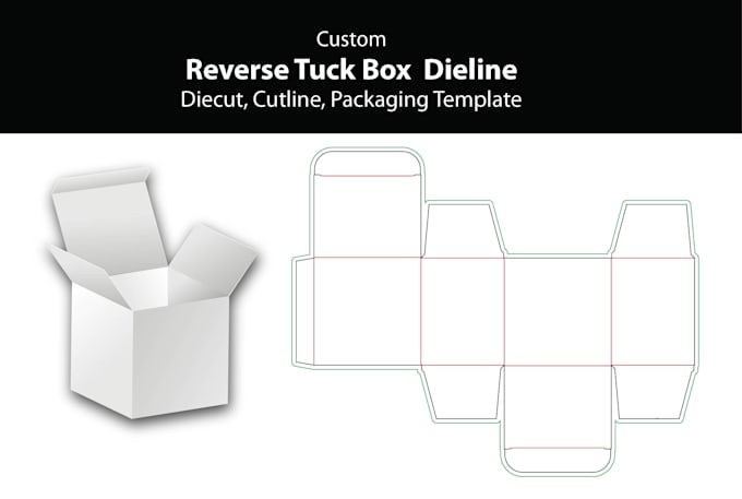 Do custom packaging box dieline, cut lines template and die cut by ...