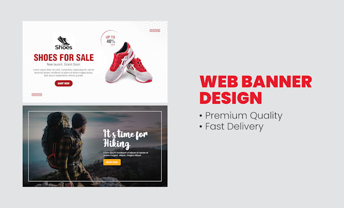 Design animated web banners for your website by Avishkajayas468 | Fiverr
