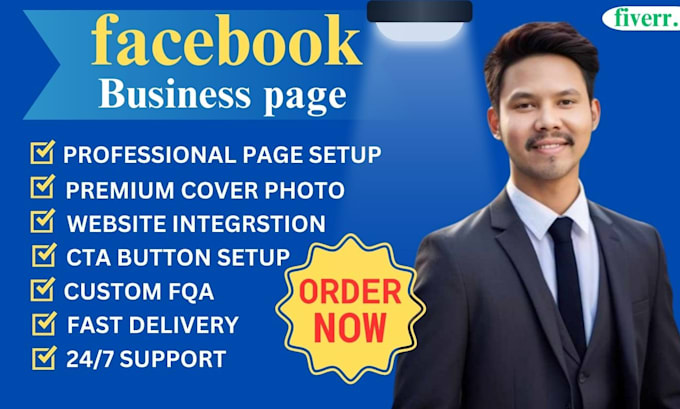 Creation, setup and design professional facebook business page by Droy_bangladesh | Fiverr