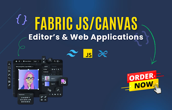 Create image editor, web application with fabric js and javascript by Usama_g143 | Fiverr