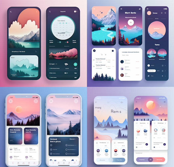 Create unique mobile app designs, web designs and create user interface ...