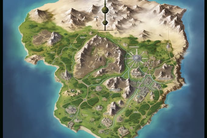 Make a high quality fantasy map design for you by Soneanas | Fiverr