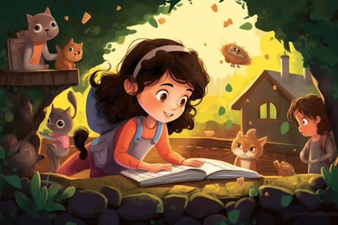 Create children book cover and children book illustrations by Thumyztus ...