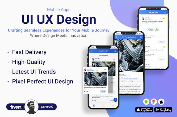 Do app, website, dashboard, landing page ux ui design using figma or ...