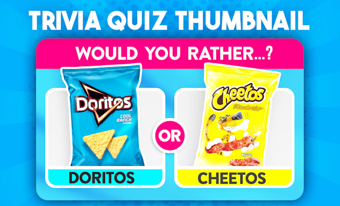 Design catchy thumbnails for youtube trivia quiz questions in any topic ...