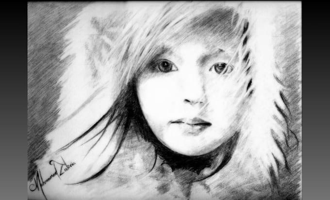 Draw fast pencil sketch portrait from photo by Artist_nakash | Fiverr