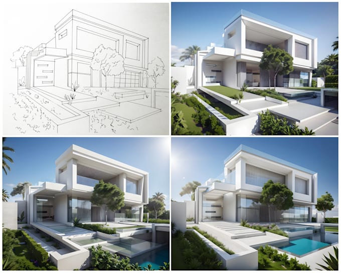 Make an architectural 3d render using ai tools by Arch_3dservices | Fiverr