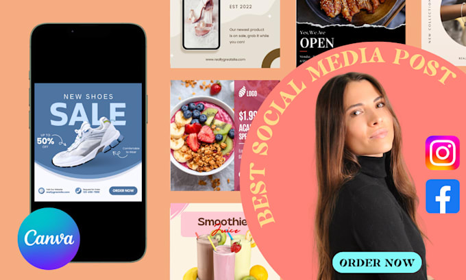 Design attractive social media posts with canva by Itselimb | Fiverr