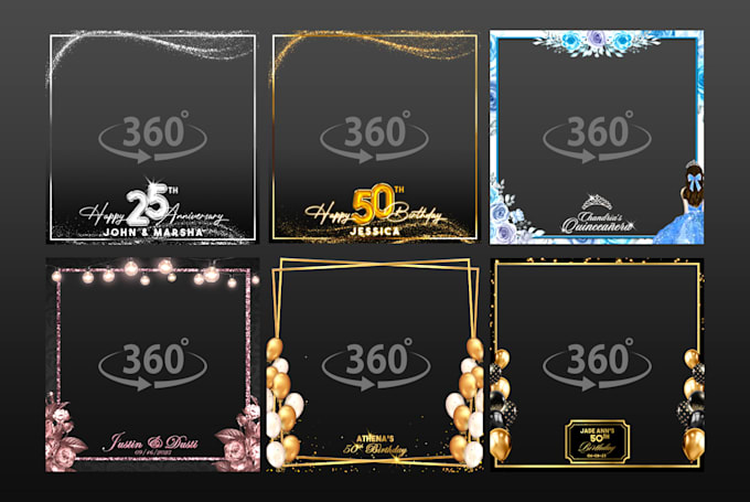 Design custom 360 photo booth overlay photobooth template by Gwapojohn ...