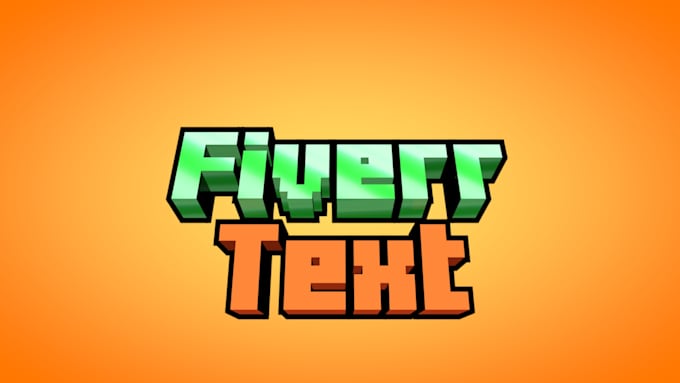 Make quality 3d minecraft text, any text in minecraft style by ...